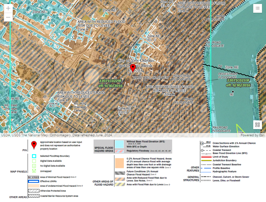 How should I apply FFRMS requirements in an area protected by an ...