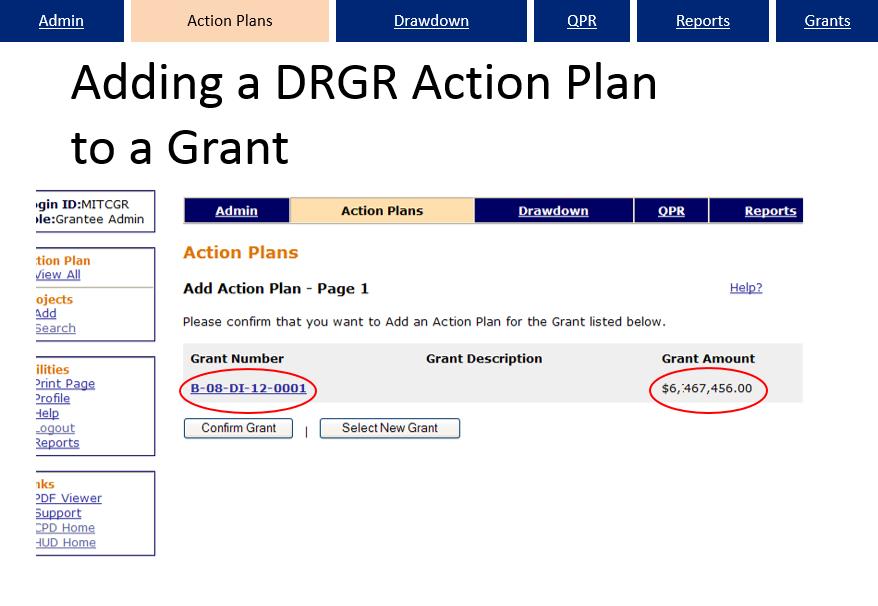 How do I add a DRGR Action Plan for a grant? - HUD Exchange